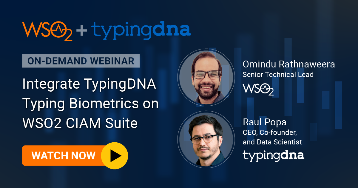 Integrate TypingDNA Typing Biometrics on WSO2 CIAM Suite