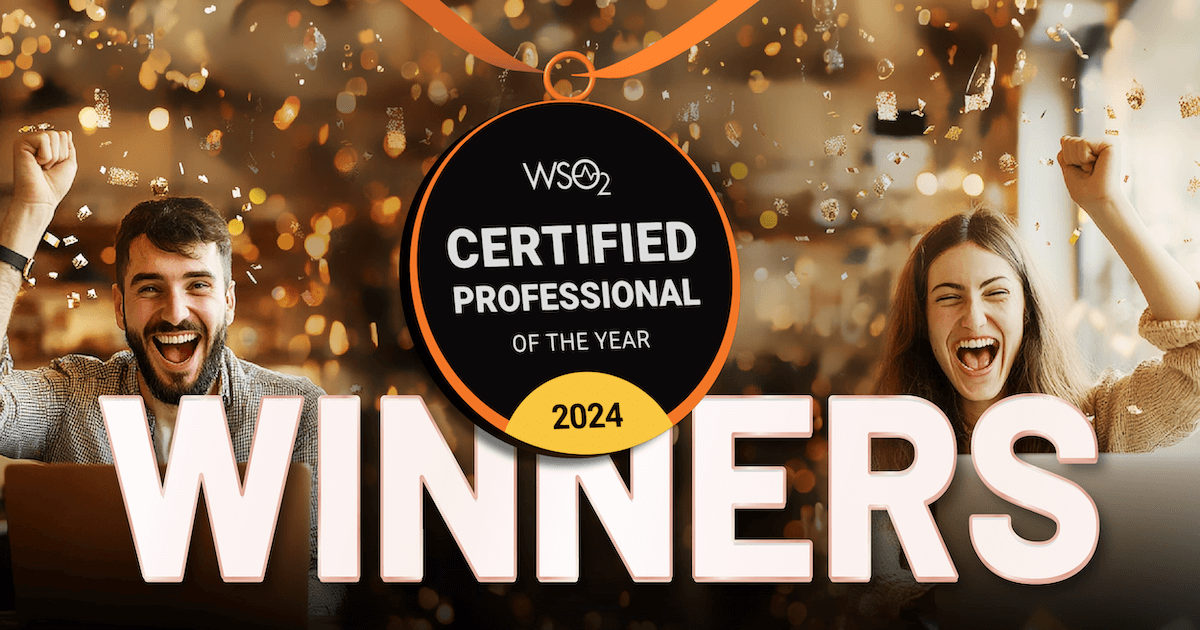 WSO2 Certified Professional of the Year 2024 - Winners